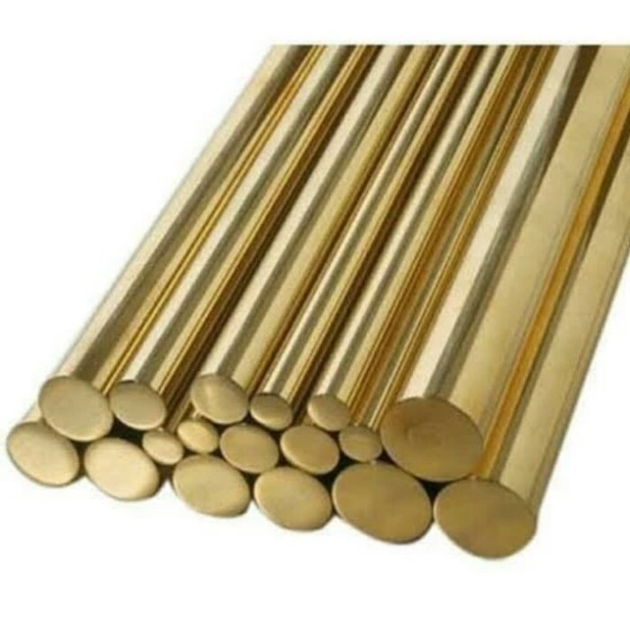 Jual as kuningan 45 mm x 30 cm kuningan bulat / rod brass | Shopee ...