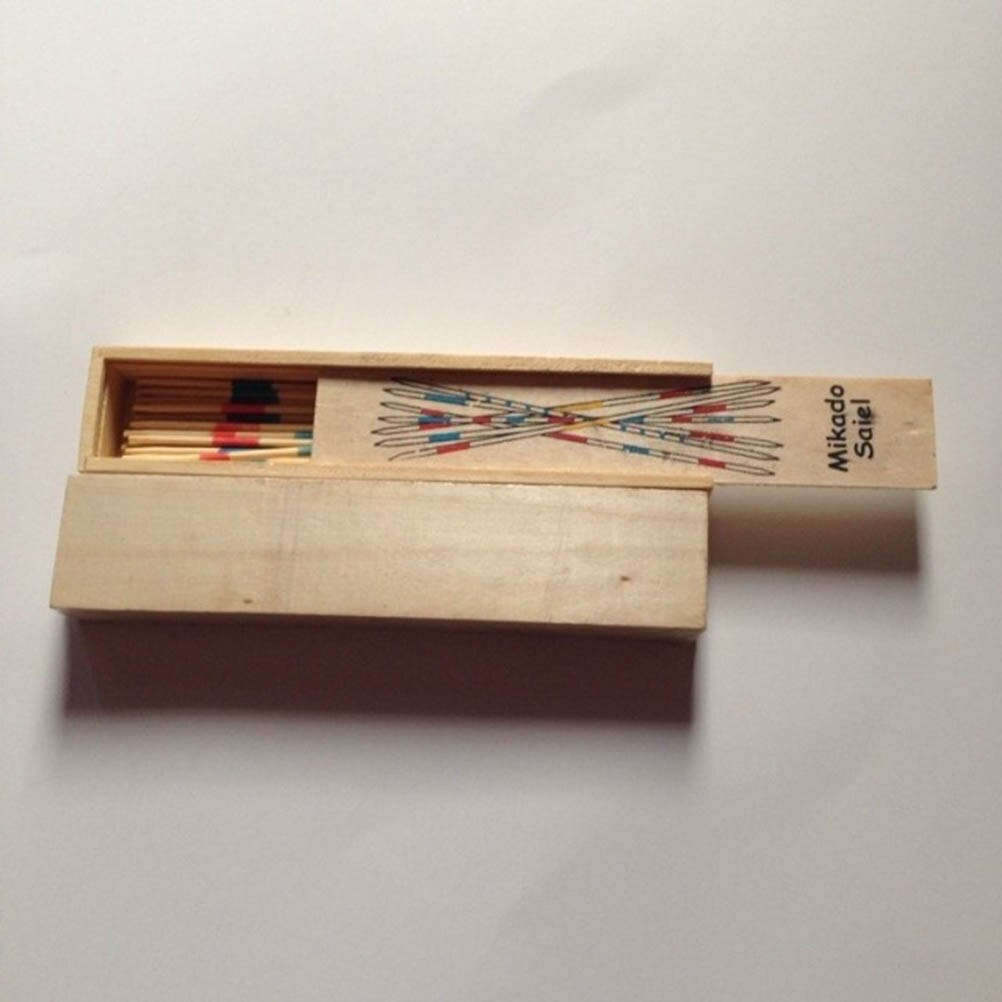 Jual 1 Set Traditional Mikado Spiel Pick Up Sticks With Box Multiplayer ...