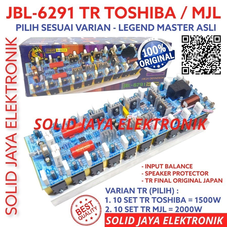 Jual Kit Power Amplifier Jbl6291 1500W 2000W Mono Plus Tr Final Toshiba ...