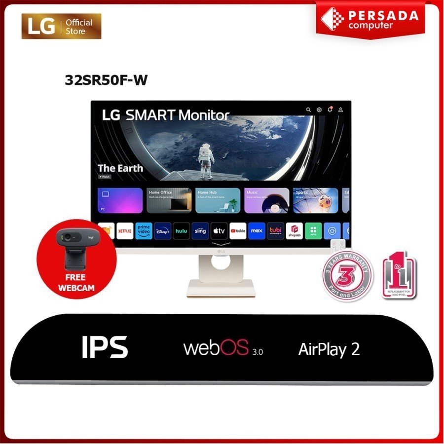 Jual Smart Monitor LG 32SR50F-W FHD 32" IPS with webOS | Shopee Indonesia