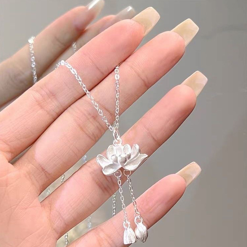 Jual COD Kalung Keberuntungan Rumbai Teratai Gaya Cina Wanita Kalung ...