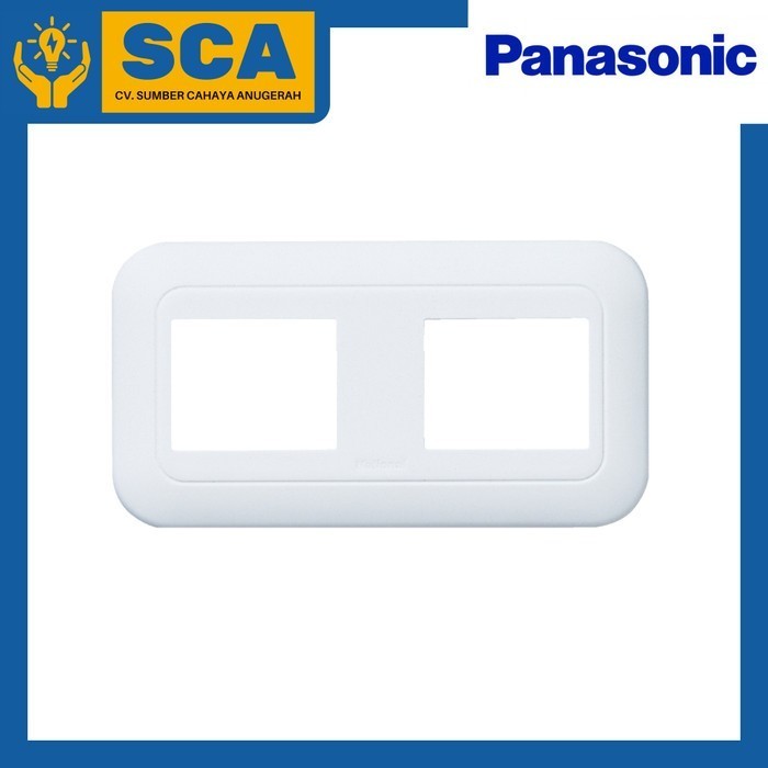 Jual Plat/Frame Panasonic 2 Gang Putih Frame Panasonic 4 Device ...
