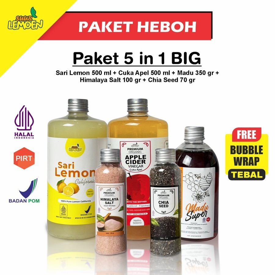 Jual Suur Lemoen Bundle Diet dan Detox 5in1 BIG - Paket Hemat Cuka Apel ...