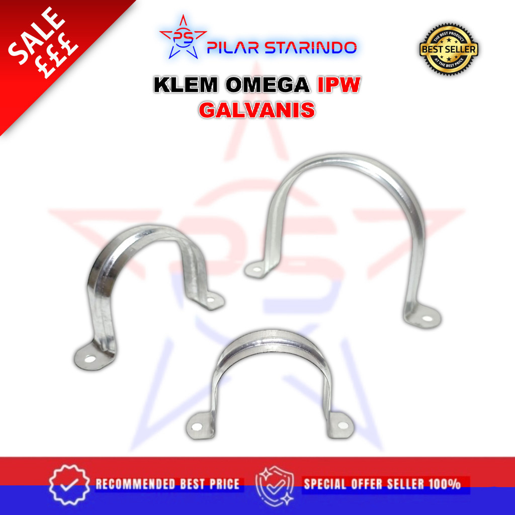 Jual PILAR KLEM OMEGA 1/2" 3/4" 1" 1 1 /4" 1 1/2" CLAMPS OMEGA GALVANIS ...