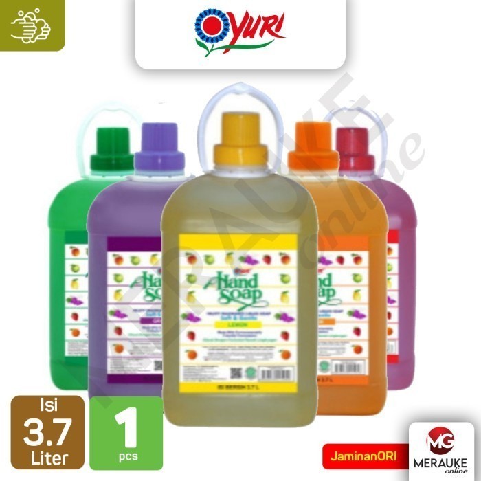 Jual YURI Fruity Hand Soap Botol Besar (JERIGEN) 3.7 Liter | Shopee ...