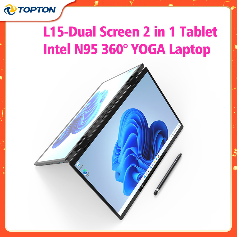 Jual Topton L15 360° YOGA Mini Laptop Intel N95 Dual 10.5 Inch IPS Touch Screen Windows 11 2 in ...