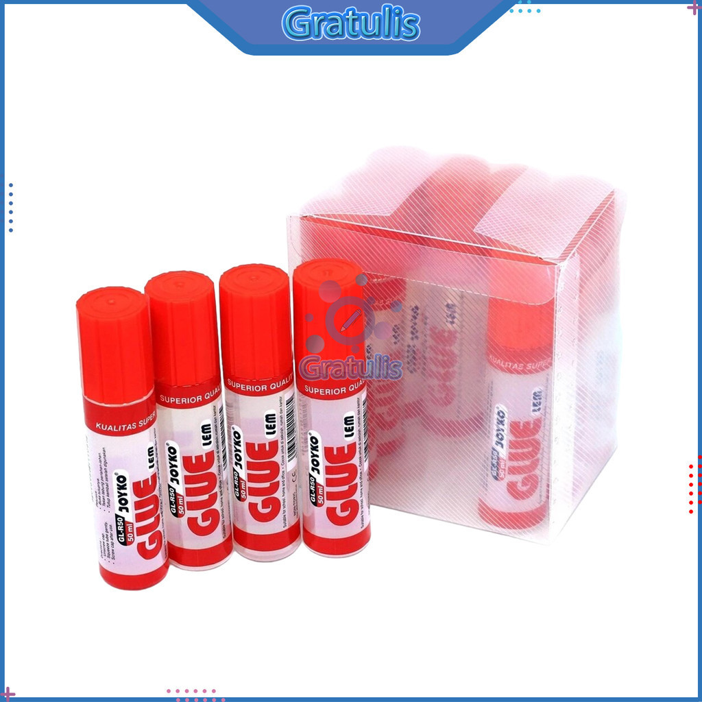Jual LEM GLUE JOYKO 50 ML [GL-R50/12 PCS] / PEREKAT KERTAS SUPER KUAT ...