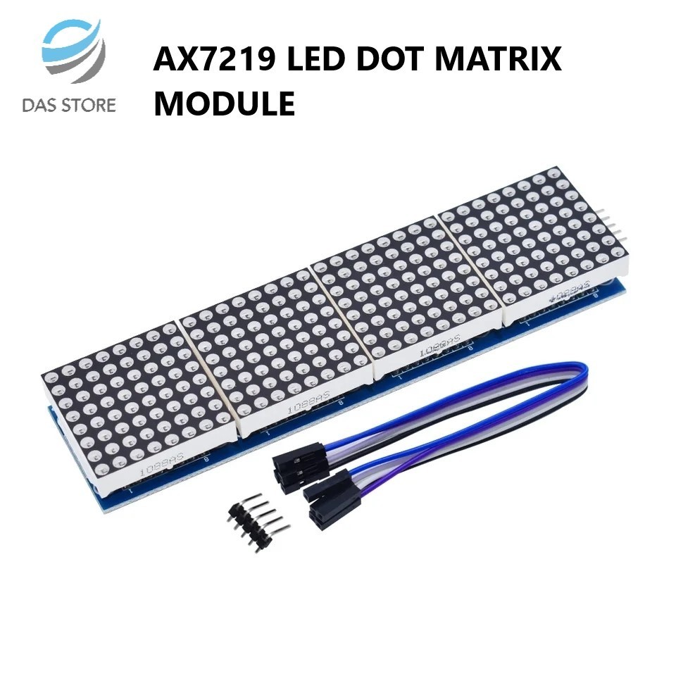 Jual AX7219 LED Dot Matrix Module MAX 7219 4-IN-1 32X8 Running Text ...
