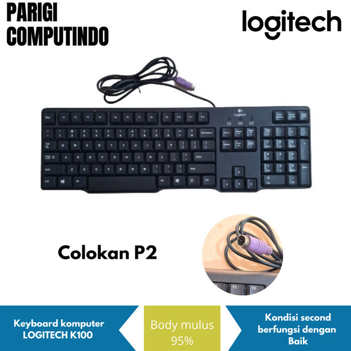 Jual keyboard Komputer Logitech K100 P2 | Shopee Indonesia