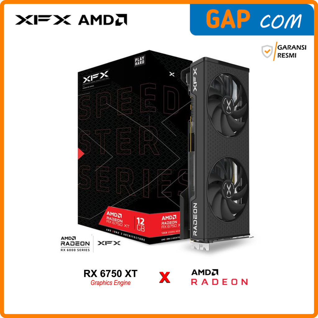 Jual VGA XFX Speedster SWFT AMD Radeon RX 6750 XT 12GB GDDR6 - RX6750XT ...