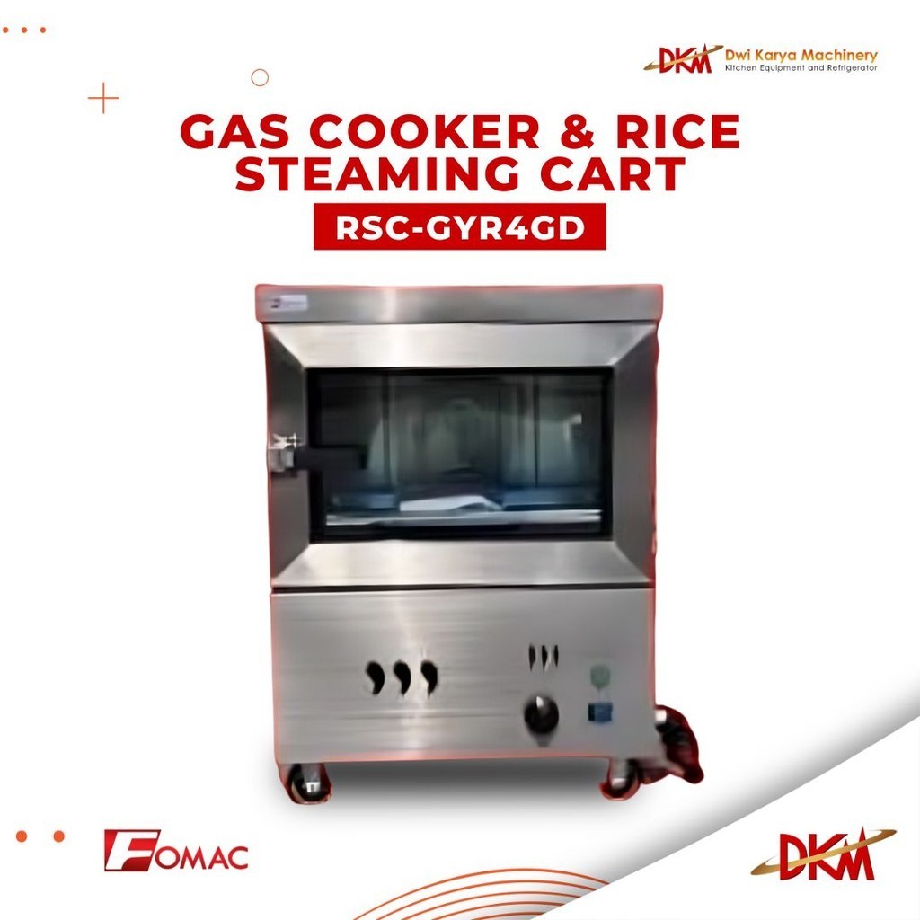 Jual Fomac Rice Steaming Cart RSC-GYR4GD ( 4 Susun ) / Mesin Pemasak Nasi / Rice Cooker FOMAC ...