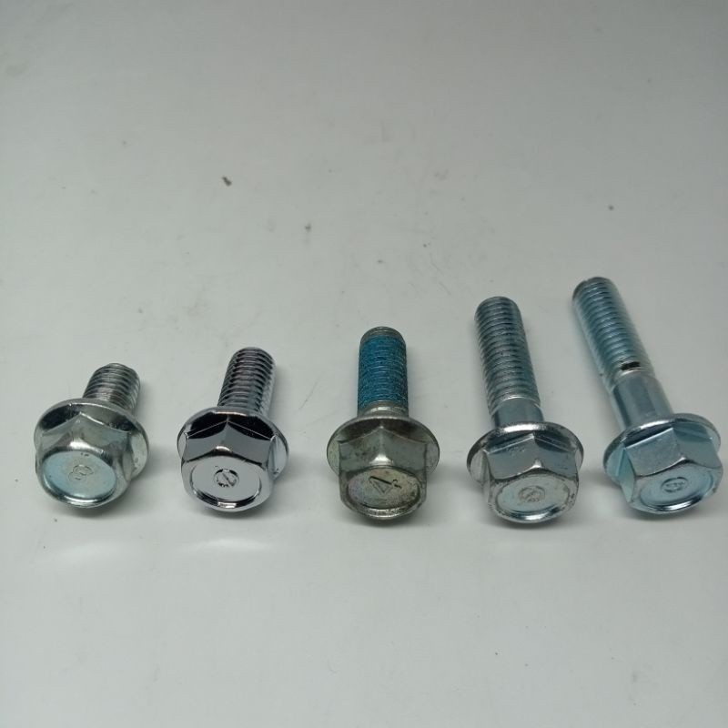 Jual BOLT FLANGE BAUT 12, TOPI ORIGINAL M8×16 M8×20 m8×25 m8x30 m8x35 BAUD 12 ORI BBS | Shopee ...