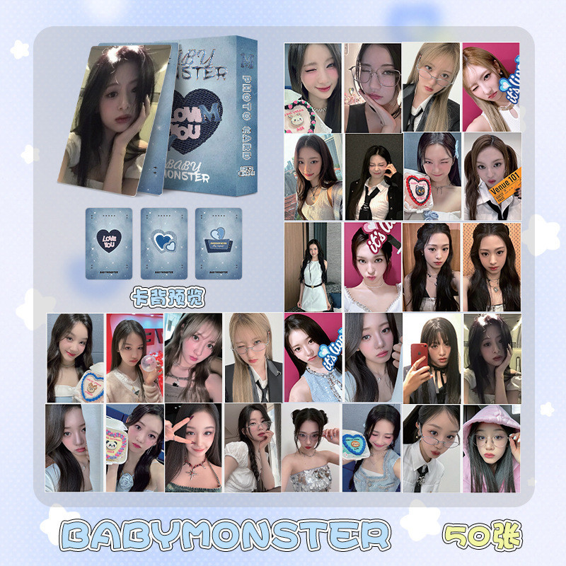 Jual 50Pcs/Set Idol BABY MONSTER Lomo Cards Photocards New Album AHYEON ...