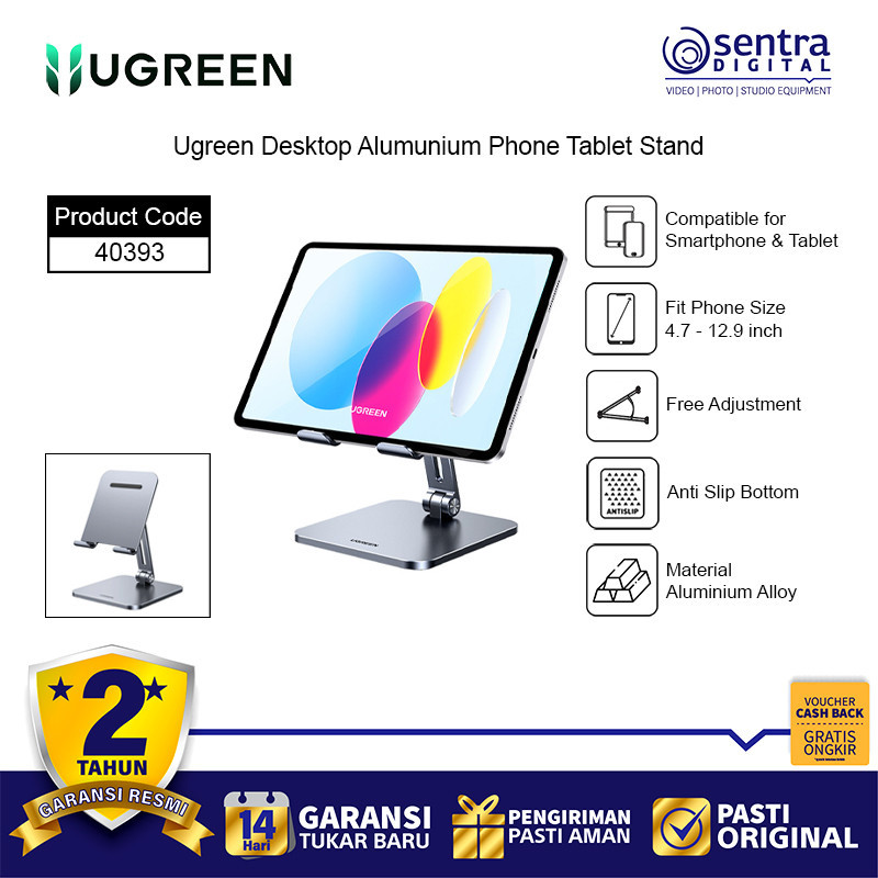 Jual UGREEN Desktop Stand Holder Metal Lipat Untuk iPad iPhone HP Tab ...