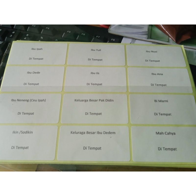 Jual Cetak print label nama undangan | Shopee Indonesia