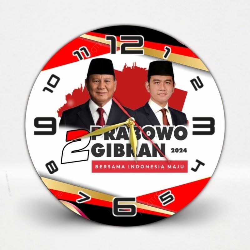 Jual PRABOWO GIBRAN Jam Dinding Kayu Costume | Shopee Indonesia