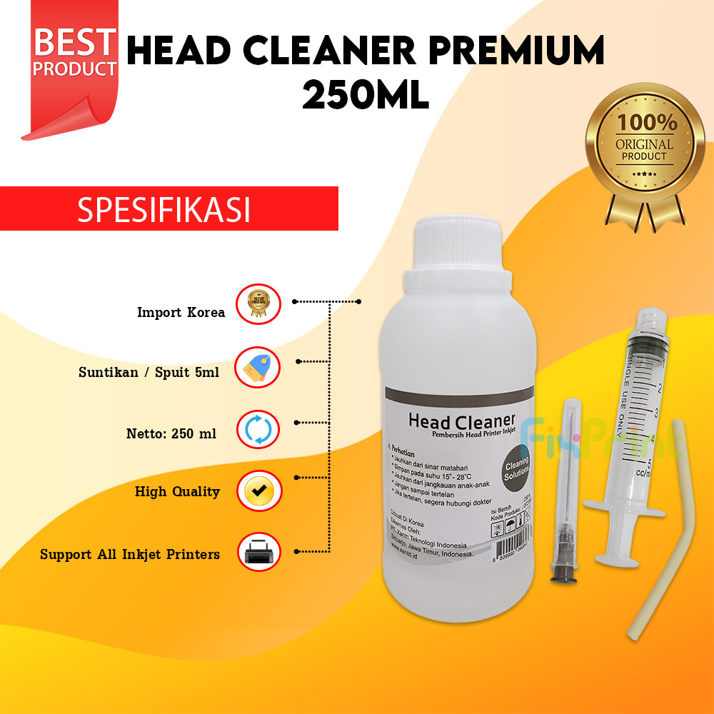 Jual Head Cleaner Premium 250ml Cairan Pembersih Cartridge Printer ...
