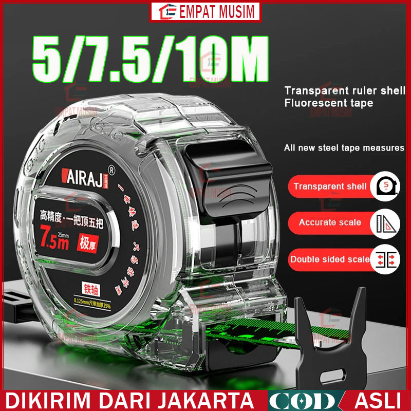 Jual Meteran Pengukur Anti Karat Meteran Gulung 10/7.5/5 Meter Tahan Banting Bahan Stainless ...