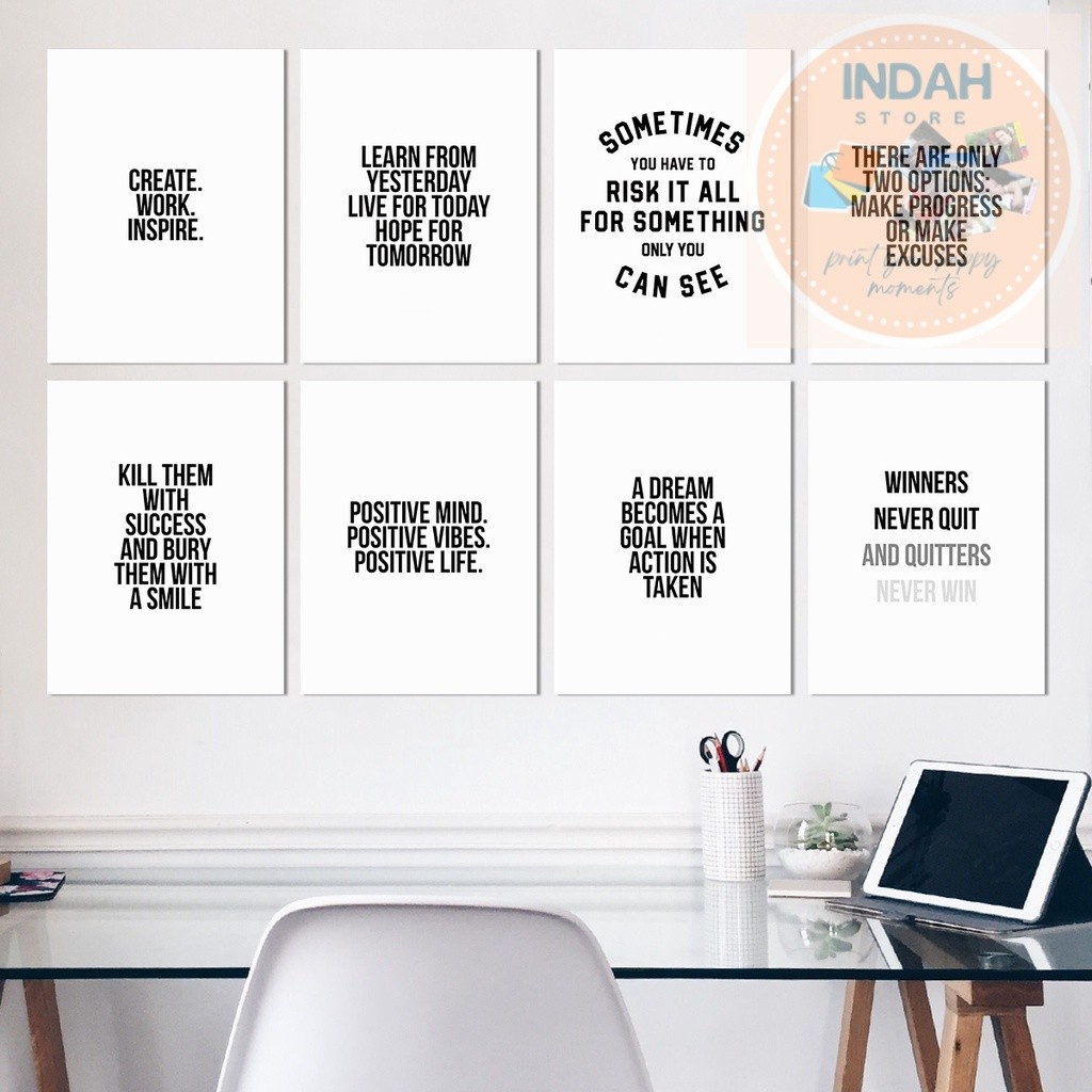 Jual Wall Decor Poster Dinding Hiasan Dinding Kamar Rumah Motivasi ...