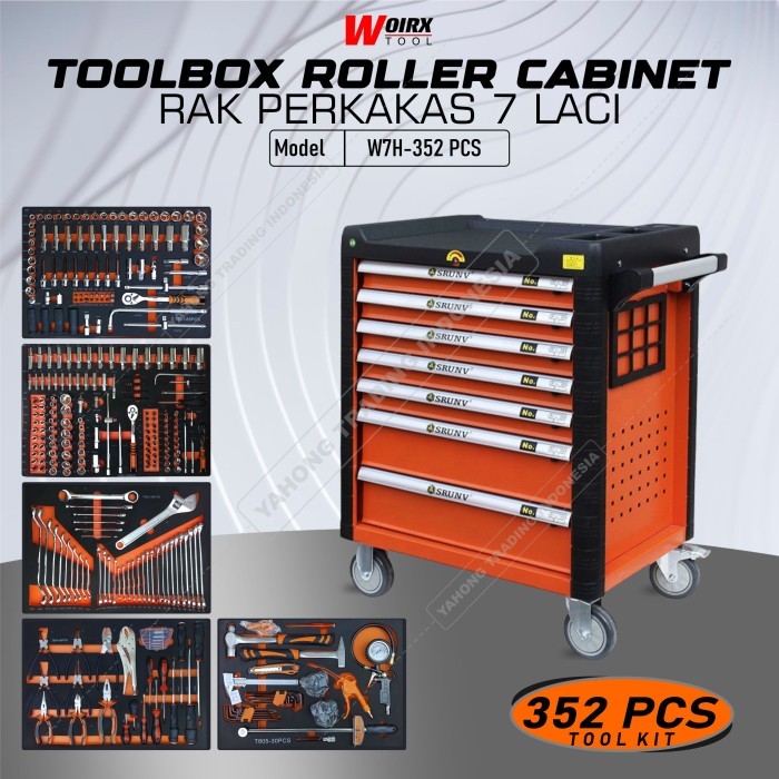 Jual Toolbox Trolly Kabinet 7 Drawer 352pcs Tool Box Roller WOIRX TOOL | Shopee Indonesia