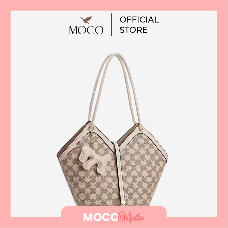 Jual MOCO Fashion Tas Totebag Floral Wanita Elegan Kuliah Kerja Bonus Bag Charm 1610 | Shopee ...