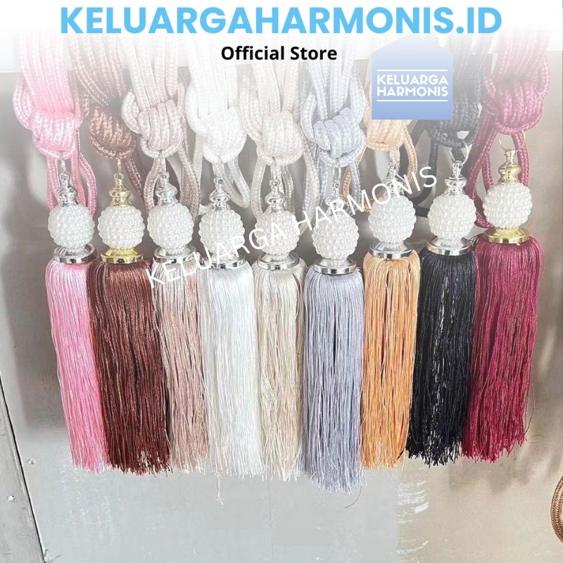 Jual KH Tasel Gorden Mutiara Rumbai Cantik Elegan Mewah Tali Gorden ...