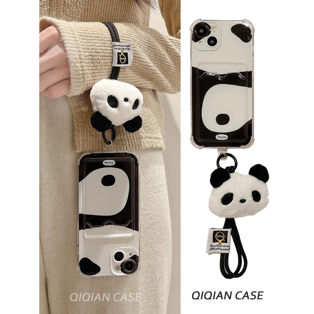 Jual Soft Card Holder lucu panda Simple Case HP iPhone 16E 13 Pro max ...