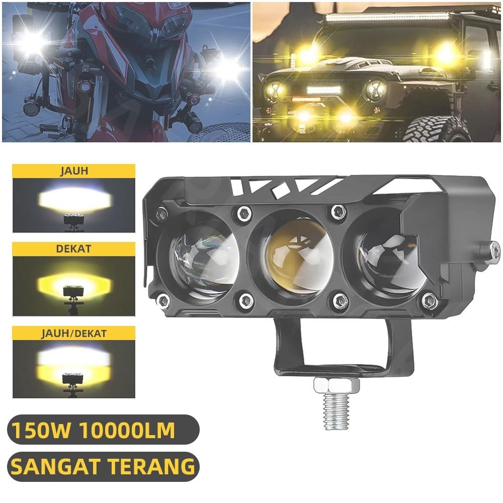 Jual Lampu Tembak LED Laser/Lampu Sorot Laser Q9 3 Mata 2 Warna/HI LOW ...