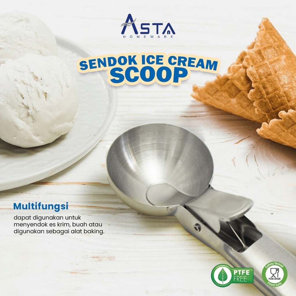 Jual Sendok Scoop Ice Cream - Stainless Steel - Es Krim Buah Dessert ...