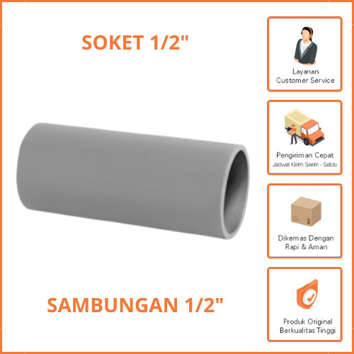 Jual Sambungan Pipa Socket / Sock / Sok TS Ukuran 1/2" Trilliun ...