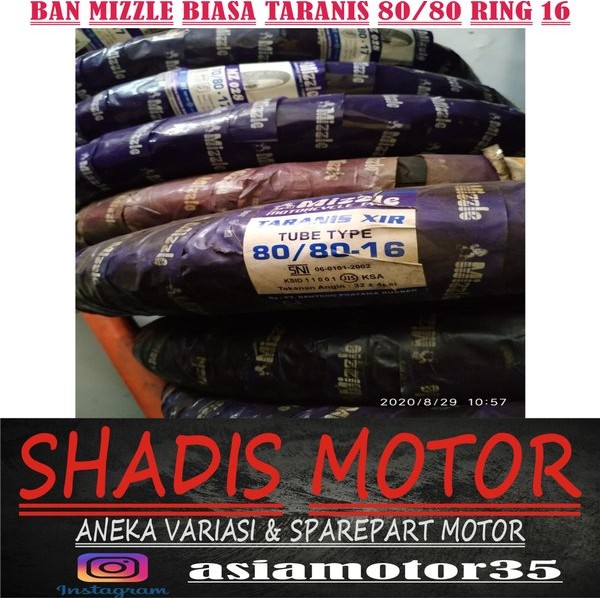 Jual Ban Motor Merk Mizzle Biasa Tipe Taranis XIR Ukuran 80/80 Ring 16 ...