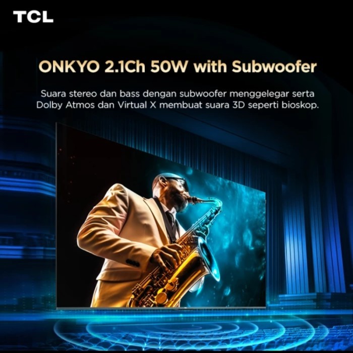 Jual TCL 4K QLED Pro Google TV 55C61B 50C61B 43C61B UHD ONKYO Dolby ...