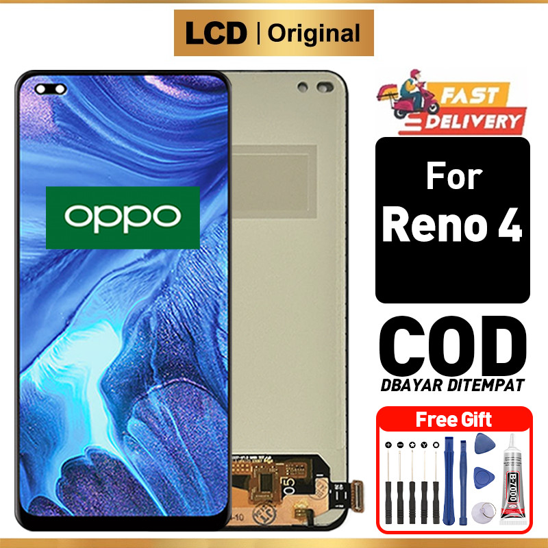 Jual LCD OPPO Reno 4 Original Fullset ori asli hp Touchscreen For Glass ...