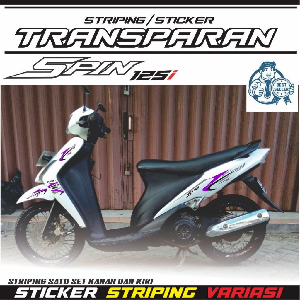 Jual LIST STRIPING UV BENING STIKERTRANSPARAN SUZUKI SPIN 125 DESAIN ...
