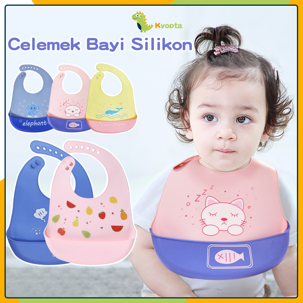 Jual Kyopta Celemek Makan Bayi Slaber Silikon Anak Feeding Silicone ...