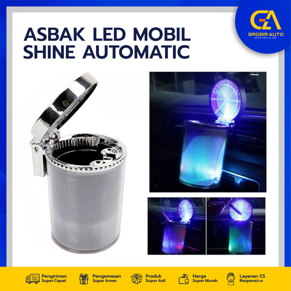 Jual Asbak LED Mobil Premium RGB Diamond Shine Alumunium Multifungsi ...