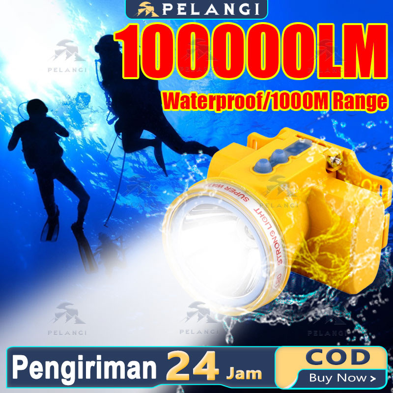 Jual Senter Kepala Selam 90w 90 Watt Hi Tech LED Super Terang LS-790G ...