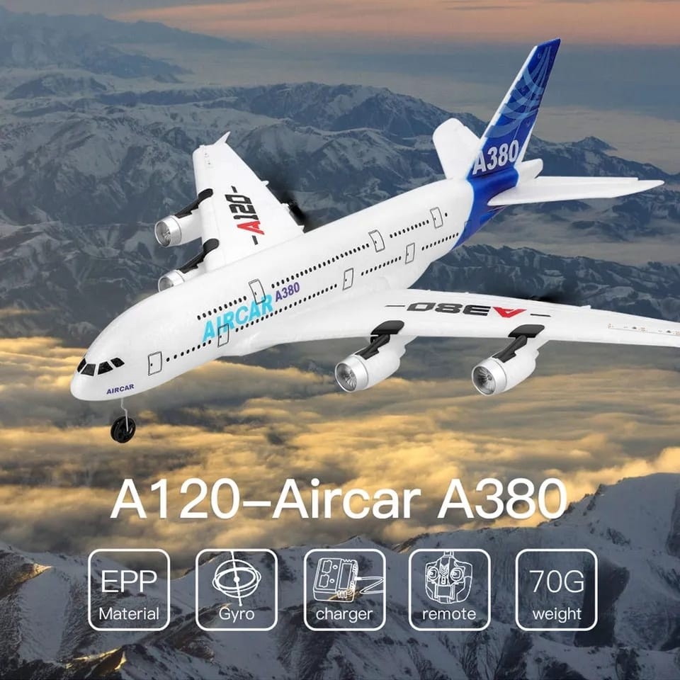 Jual Rc WLToys XK A120 RC Pesawat Terbang Airbus A380 3CH RC Plane ...