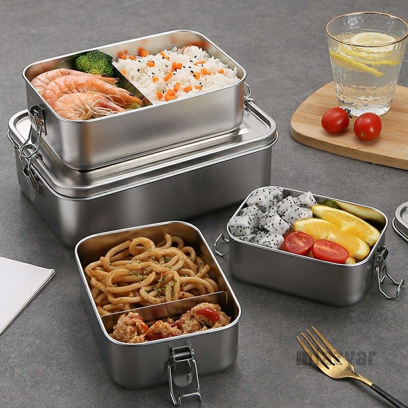 Jual Lunch Box Premium 304 Stainless Steel 850ml Dengan Pembatas Anti ...