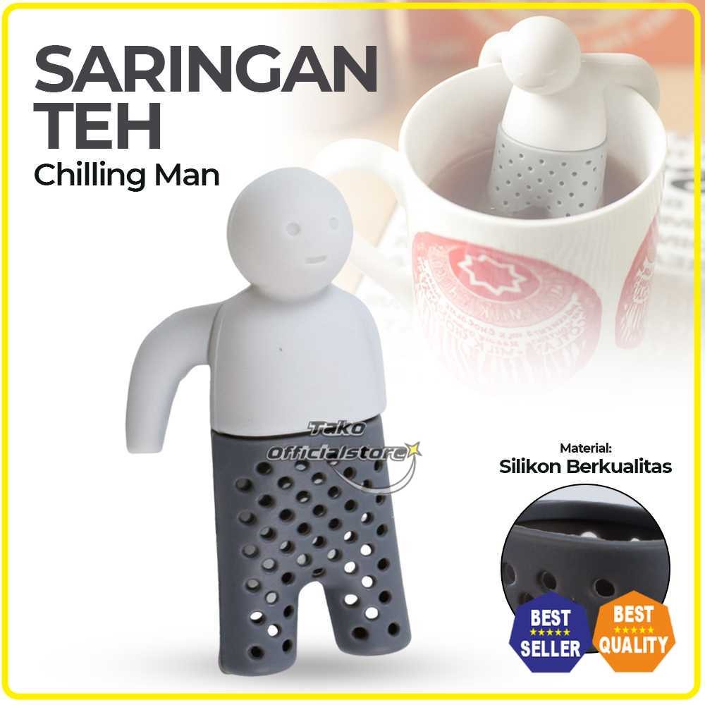 Jual Mr. Tea Saringan Teh Tea Filter Infuser Strainer Chilling Man ...