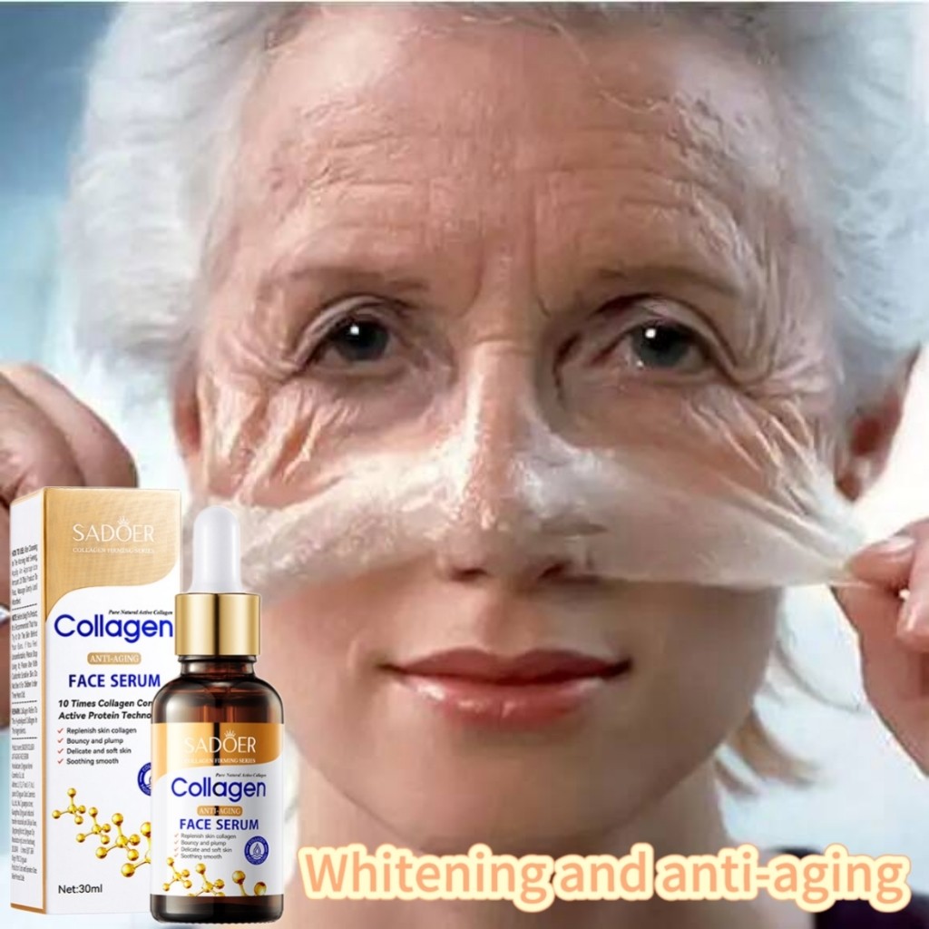 Jual SADOER Whitening Collagen Face Serum Anti aging Lighten Dark Spots ...