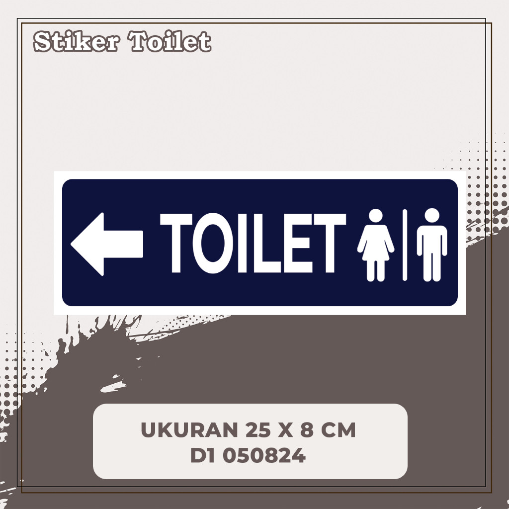 Jual Stiker Toilet / Stiker penunjuk Toilet kiri multi Sticker | Shopee ...