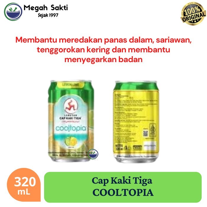 Jual MGS - Cooltopia Lemon Lime Penyegar Panas Dalam Cap kaki Tiga 320 ...