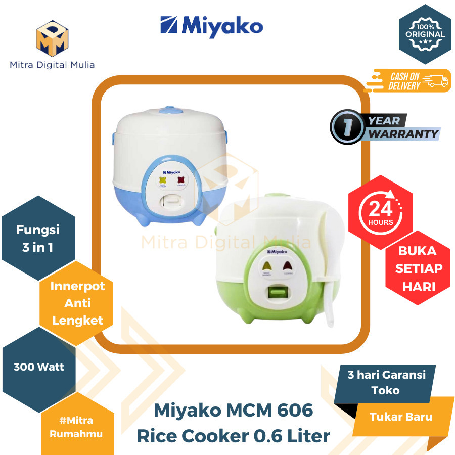 Jual Miyako MCM 606 Magic Com 0.6 Liter | Shopee Indonesia