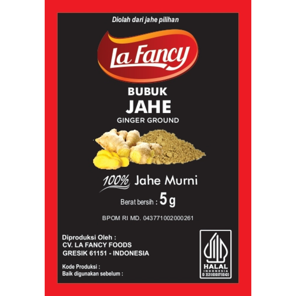 Jual La Fancy Foods Jahe Bubuk 5gr - Bumbu Rempah 100% Ori Syaukia ...