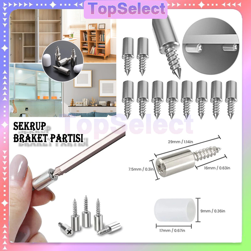 Jual Sekrup Self-Tapping / Paku Sekrup Partisi Kaca / Braket Partisi ...