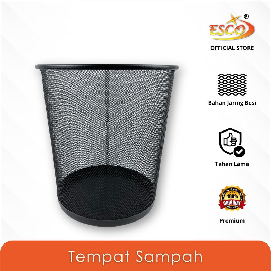 Jual ESCO Tempat Sampah Jaring Besi / Tong Sampah Kantor / Dust Bin 446 ...