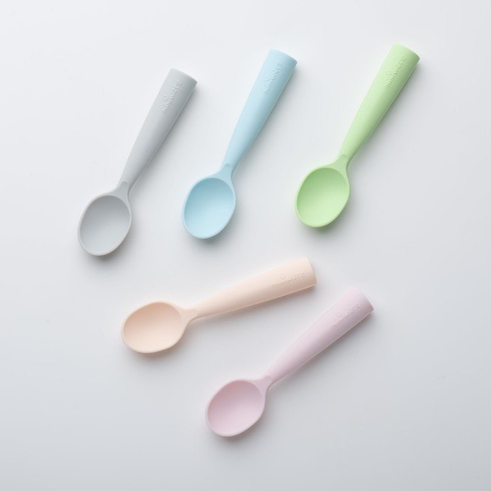 Jual MINIWARE Silicone Training Spoon | Sendok Bayi, Alat Makan Anak ...