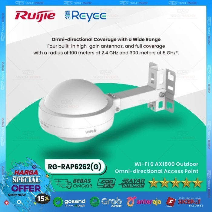 Jual RG-RAP6262(G) Ruijie - Pengganti Eap602 Wi-Fi 6 Outdoor Access ...