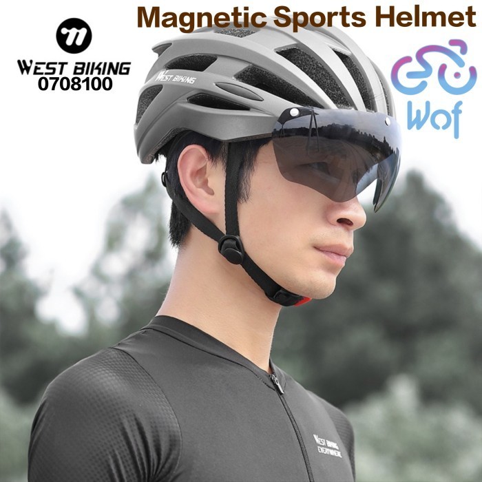 Jual WEST BIKING 100 Helm Sepeda MTB Road Bike Bicycle Grey Lens ...